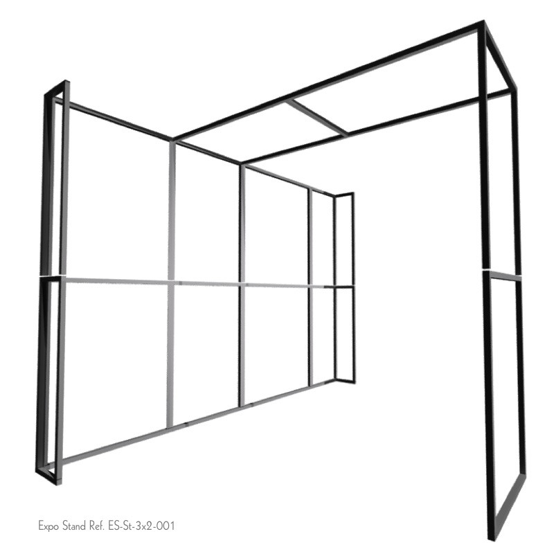 Stand publicitario 3x2 para ferias y eventos, stand portátil, booth