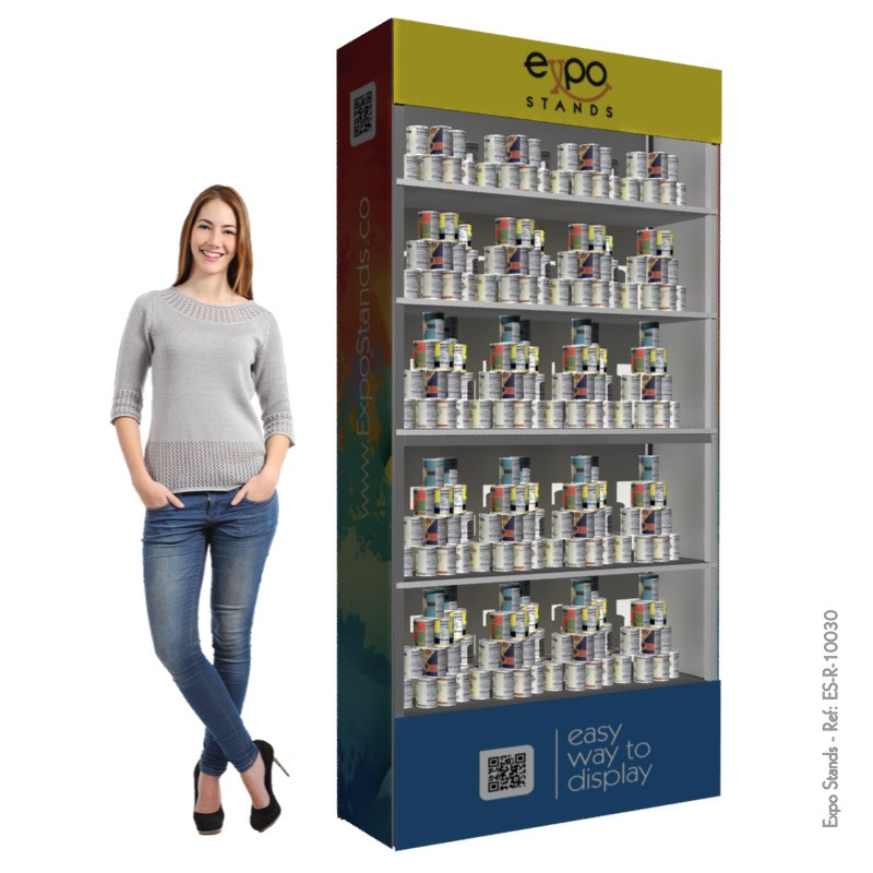 Exhibidor tipo repisa, Display con repisas o Estantería portátil