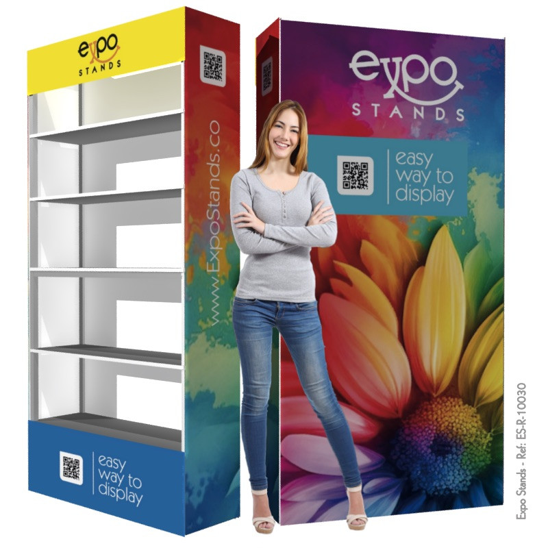 Exhibidor tipo repisa, Display con repisas o Estantería portátil
