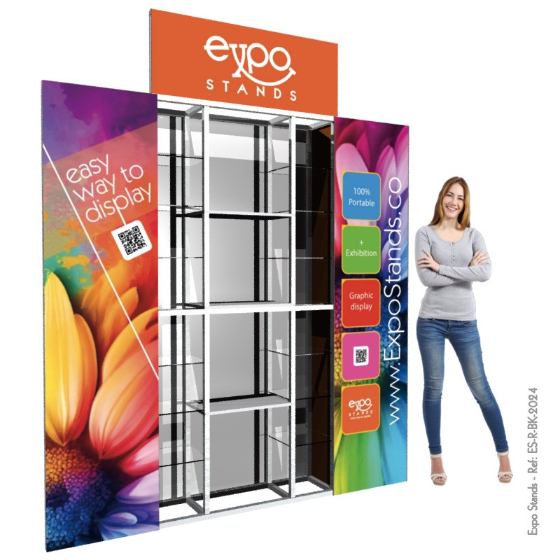 Exhibidor tipo repisa, Display con repisas